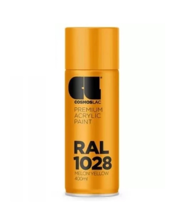 COSMOSLAC RAL LINE Premium festék spray 400ml RAL 1028 melon yellow ...